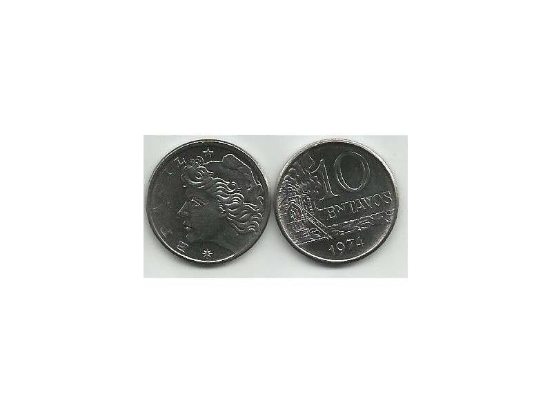Brazil 10 centavos 1974. UNC