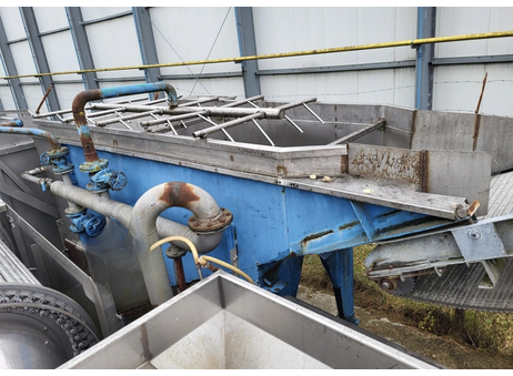 Mašina za sečenje, pranje i blanširanje povrća i voća Water scrubber 3.5m/1.25m/2.8mh