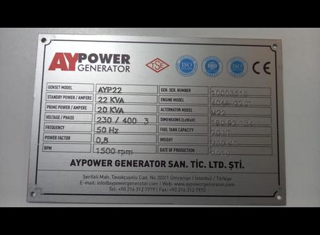 GENERATOR SET 22 KVA PERKINS