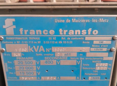 Energetska oprema FRANCE TRANSFO HUILE / 150601