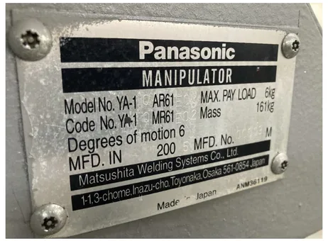 Industrial Robot Panasonic TA1400