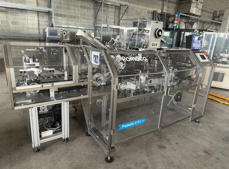 ROMACO Promatic P91 kartonska mašina sa jedinicom za dodavanje u cev