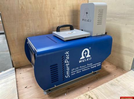 SAN Machine ch150, with hot melt glue gun