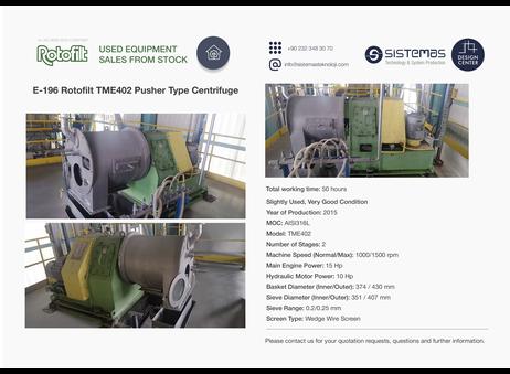 ROTOFILT E-196 TME 402 CENTRIFUGA SA GURAČEM