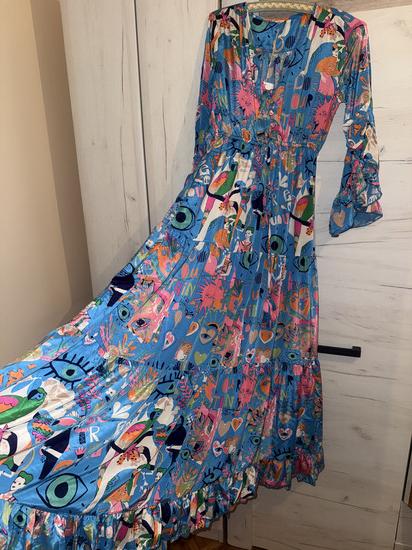 Indijska svila boho stil haljina