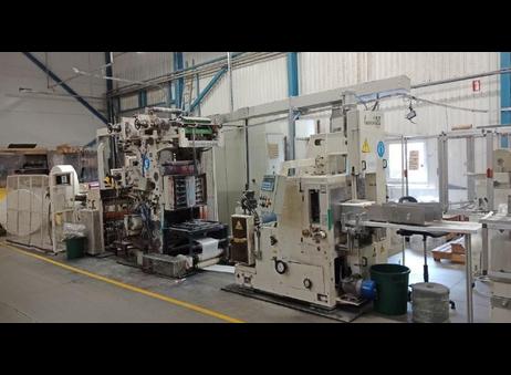 Kompletna farmaceutska ili medicinska proizvodna linija FABIO PERINI / FABIO PERINI / COSMOTEC Tissue napkins line with printer (year 2000) + E 8005 Mechanical Folding Unit (year 2000) + PAC 370 T...