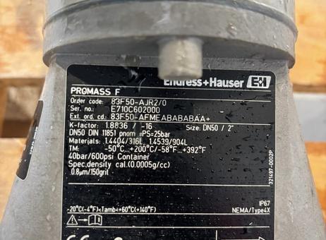 Farmaceutska/hemijska mašina Coriolisa Promass 8350F