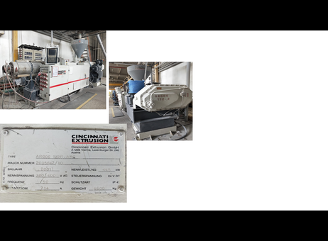 Linija za ekstruziju Cincinnati -Tecnomatic-Sıca Extruder-vacuum tank-haul off-Cutting - Belling