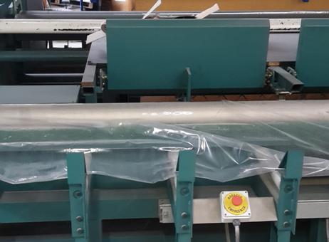 B 2M TECNOTEAM TEKSTILNA SPECOLA SA POLUAUTOMATSKIM PAKOVANJEM (korisna visina 360 cm)