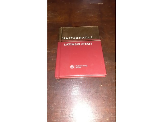 Najpoznatiji latinski citati, mladinska knjiga bg