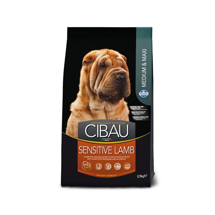 Cibau: Hrana za osetljive pse srednjih i velikih rasa Medium & Maxi Sensitive, Jagnjetina
