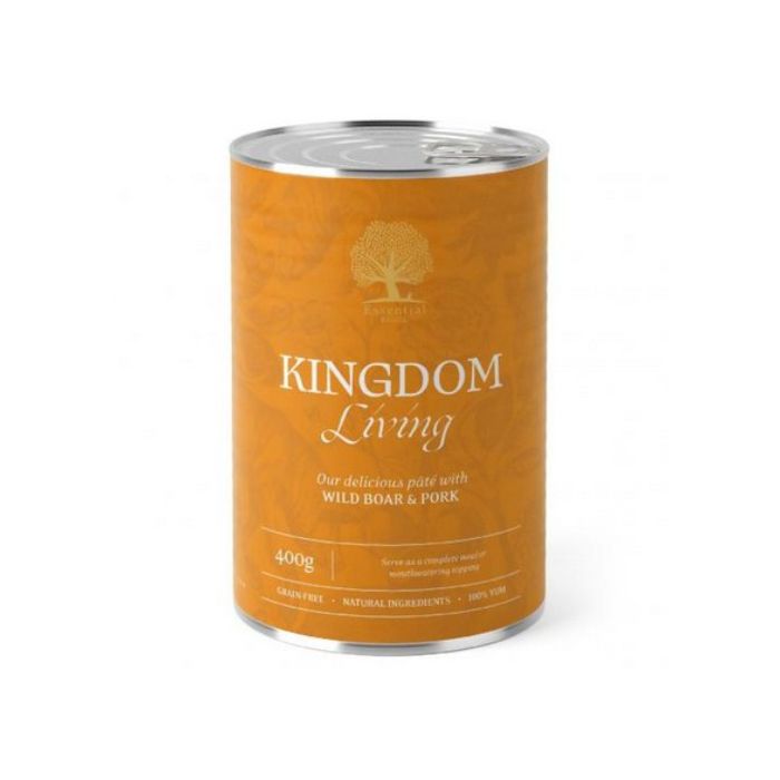Essential: Pašteta sa komadićima mesa za odrasle pse Kingdom Living Pate, 400 gr x 6 kom