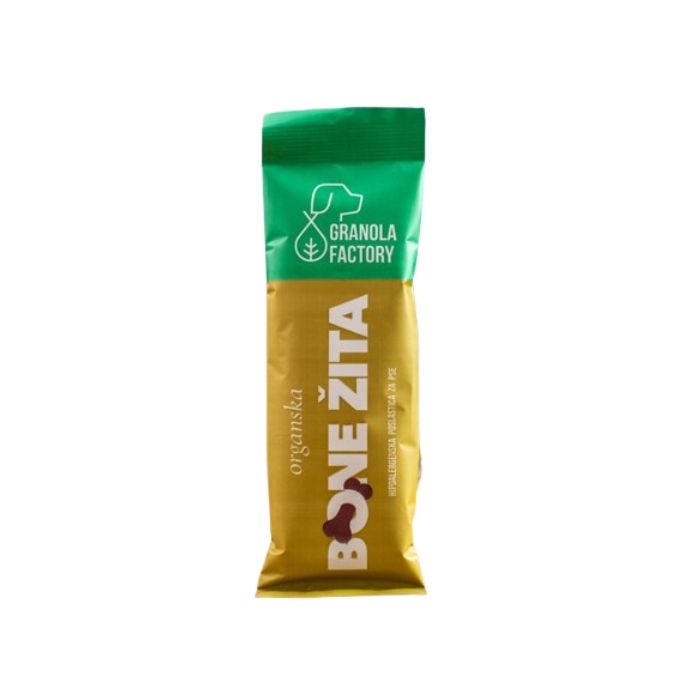 Granola Factory: Prirodna poslastica za vitalnost psa Bone Žita Green 20 gr, 10 kom