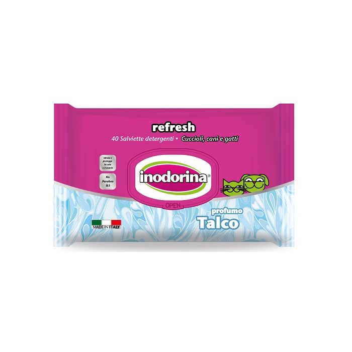 Inodorina: Vlažne maramice Refresh Talcum