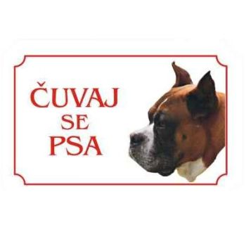 Kozmo: Tabla Čuvaj se psa, Bokser, latinica
