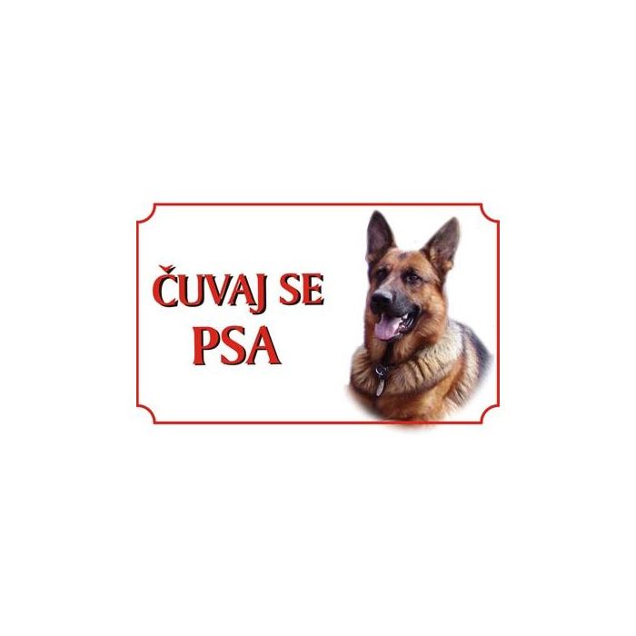 Kozmo: Tabla Čuvaj se psa, Nemački Ovčar latinica
