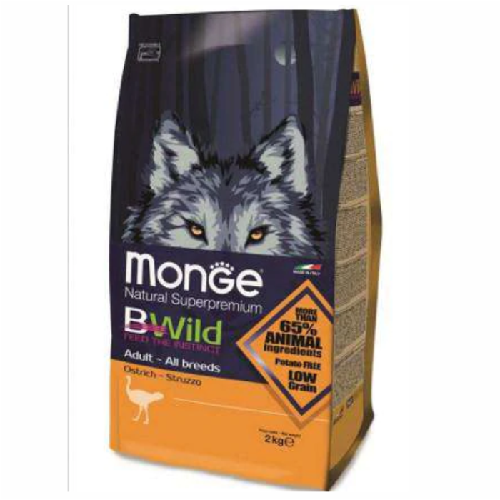 Monge Bwild: Hrana za odrasle pse Adult Low Grain, Noj, 2.5 kg