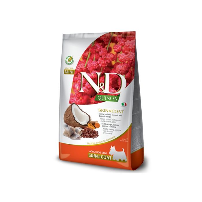 N&D Quinoa: Hrana za podršku koži Mini Adult Skin&Coat, Haringa & Kinoa