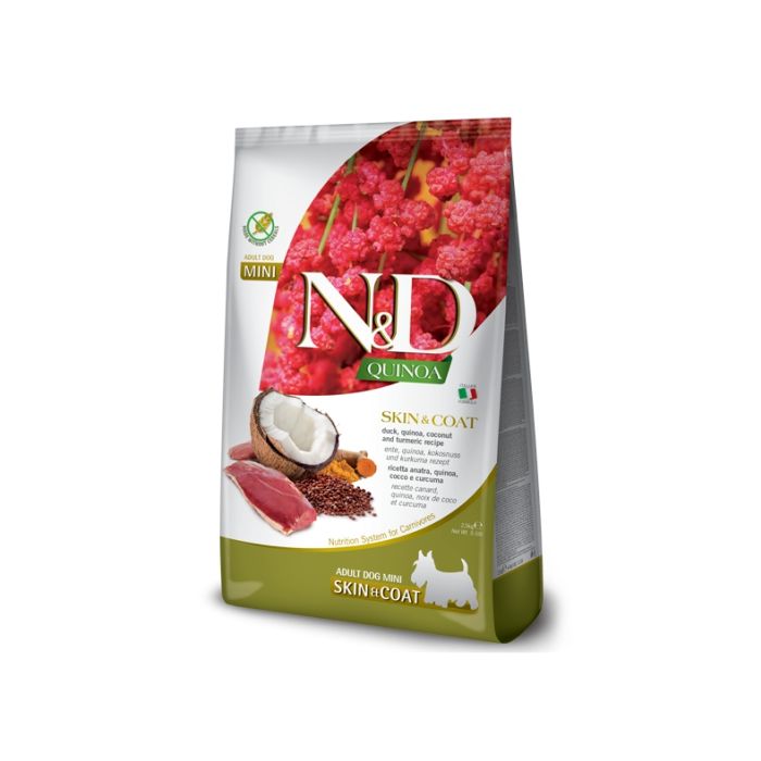 N&D Quinoa: Hrana za podršku koži Mini Adult Skin&Coat, Pačetina & Kinoa