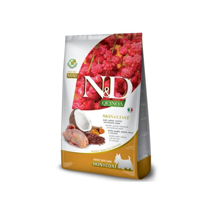 N&D Quinoa: Hrana za podršku koži Mini Adult Skin&Coat, Prepelica & Kinoa