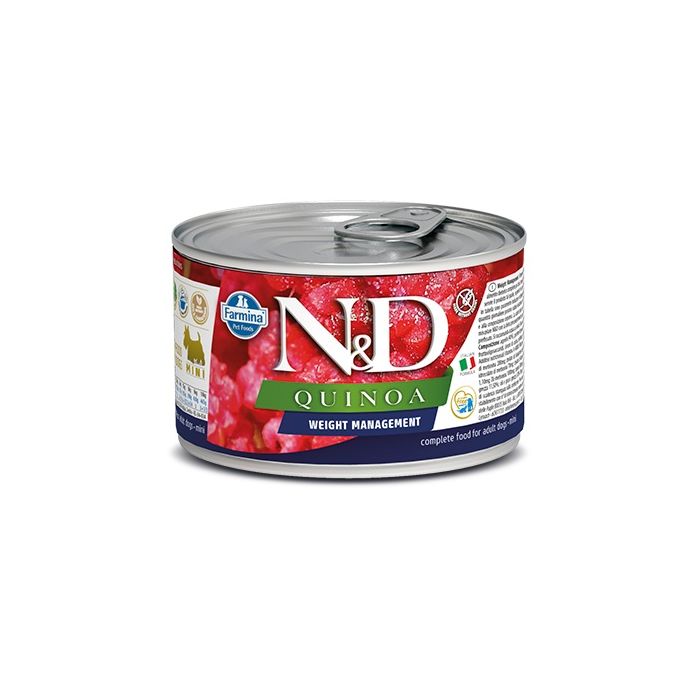 N&D: Vlažna hrana za pse za kontrolu težine Quinoa Waight Management, 6x140 gr
