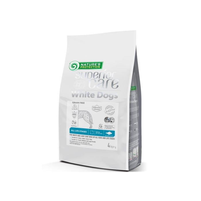 Nature's Protection Superior Care: White Dog Adult All Breed, Bela riba, Hrana za bele pse