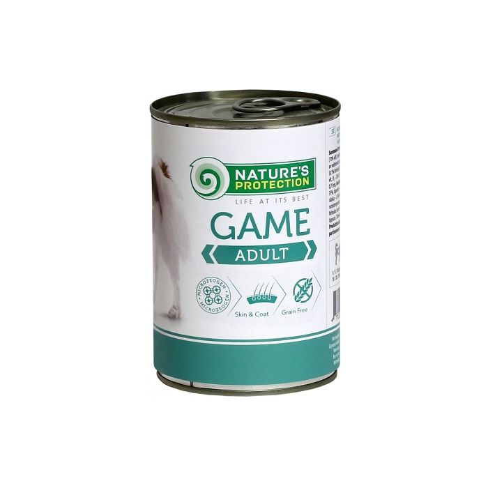 Nature’s Protection: Vlažna hrana za odrasle pse Adult, divljač, 400 gr