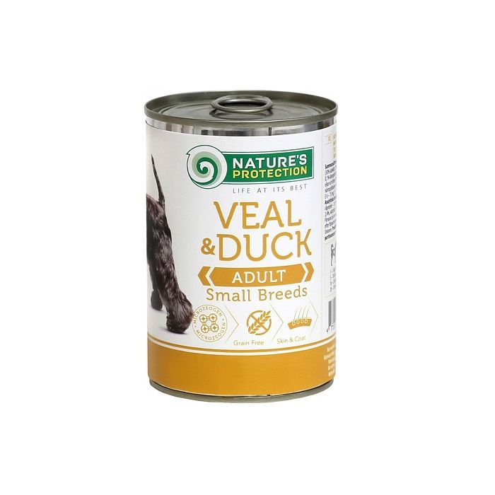 Nature’s Protection: Vlažna hrana za odrasle pse Adult, teletina i pačetina, 400 gr