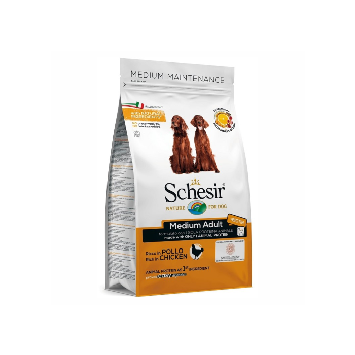 Schesir: Hrana za odrasle pse srednjih rasa Medium Adult, piletina