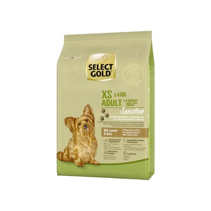 Select Gold: Hrana za odrasle pse minijaturnih rasa Sensitive XS Adult Jagnjetina, 1 kg