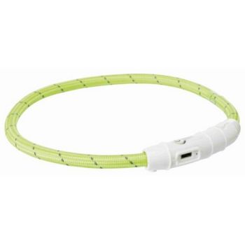 Trixie: Svetleća ogrlica Flash Light Ring USB Green