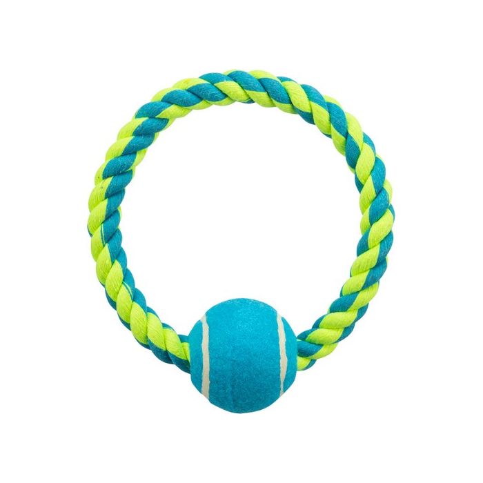 Trixie: Teniska lopta na konopcu Rope Ring with Tennis Ball