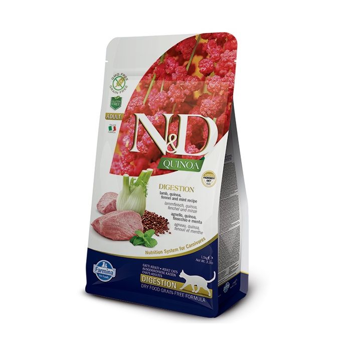 N&D Quinoa: Hrana za mačke sa problemima digestivnog trakta Digestion, Jagnjetina & Kinoa