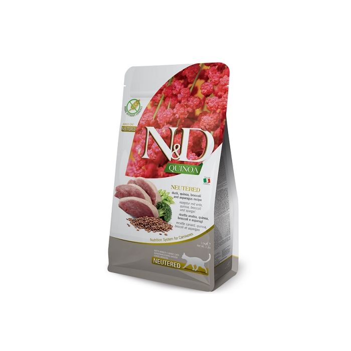 N&D Quinoa: Hrana za sterilisane mačke Neutered, Pačetina & Kinoa