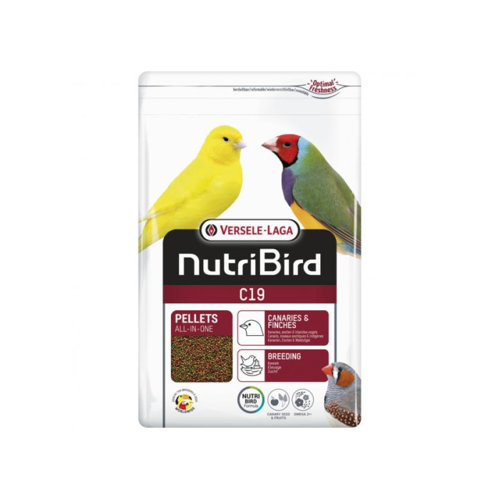 Nutri Bird: Peleti za podršku parenju kanarinaca, tropskih i evropskih zeba C19