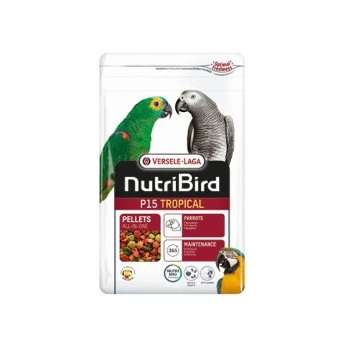 Nutri Bird: Peletirana hrana za sve velike papagaje P15 Tropical, 1 kg