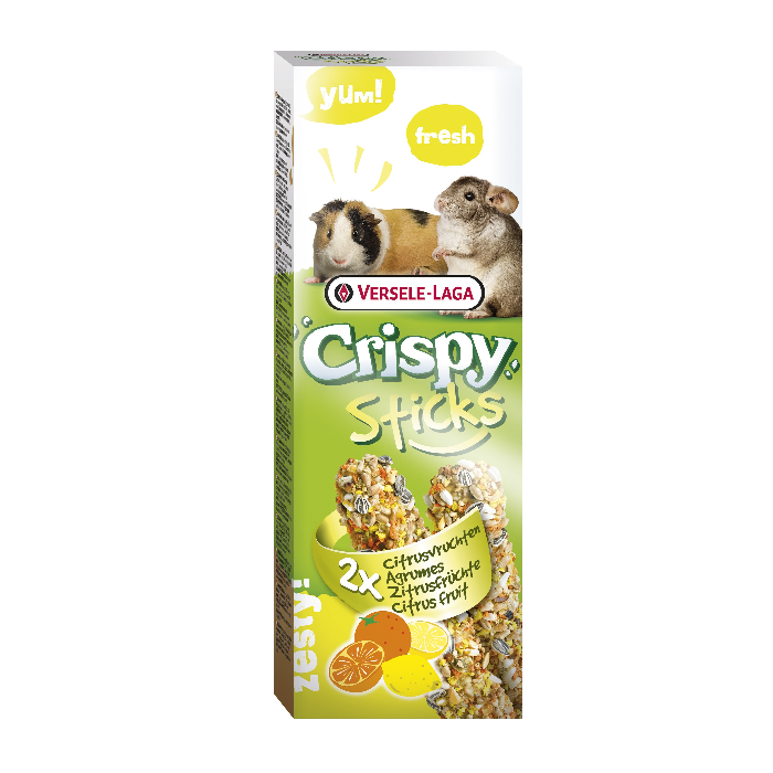 Crispy: Poslastica za morske prasiće i činčile Citrus Sticks, 110 gr