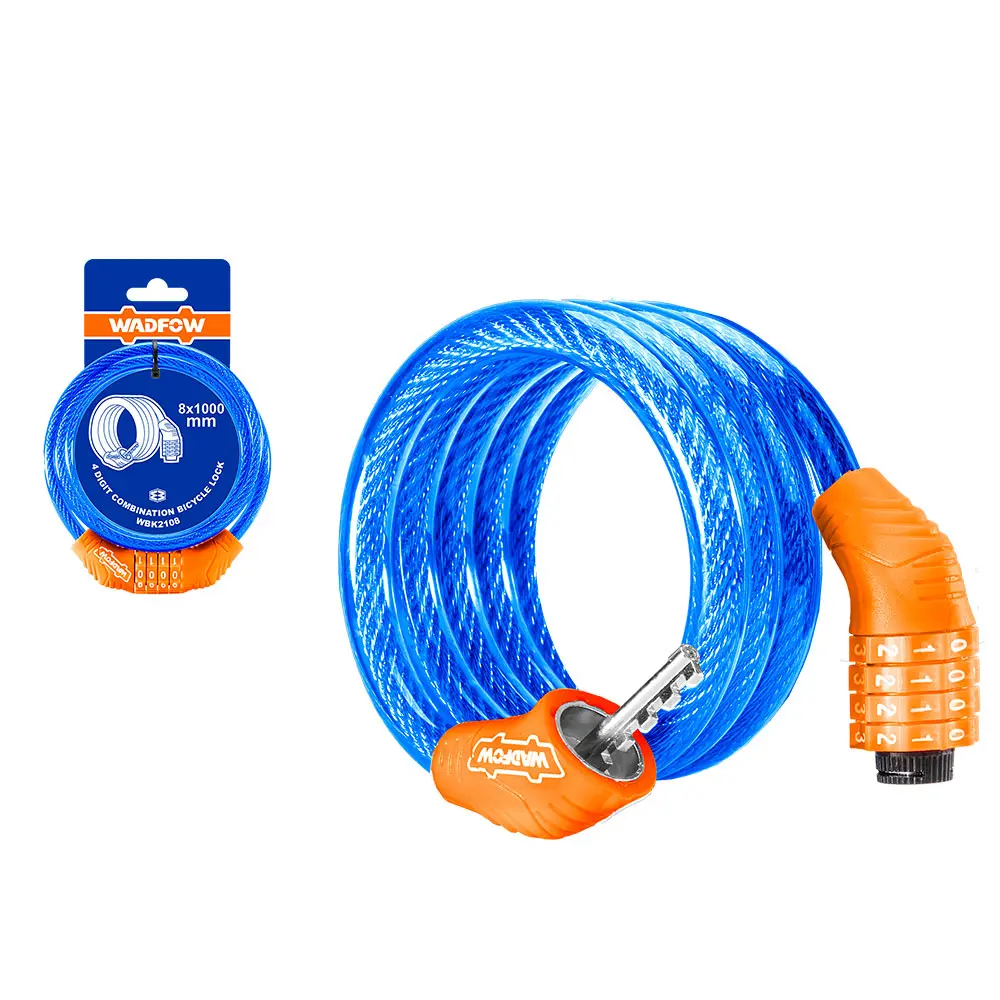 WBK2108 BRAVA ZA BICIKLI SPIRALNA -ŠIFRA 4 CIFRE 8X1000 mm WADWOF