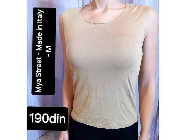 Mya Street ženska majica krem Made in Italy M/38