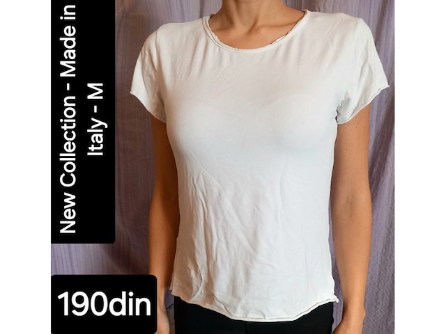 New Collection ženska majica bela Made in Italy M/38