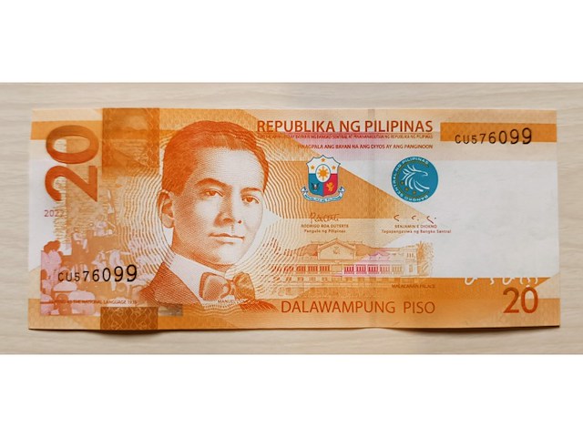 Filipini 20 piso. Unc 2022 godina