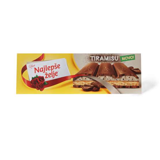 Čokolada NAJLEPŠE ŽELJE tiramisu 270g