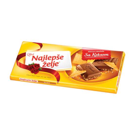 Čokolada NAJLEPŠE ŽELJE keks 85g