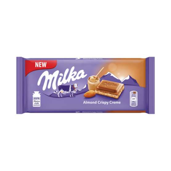 Čokolada MILKA almond crispy 90g
