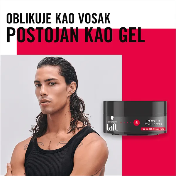 Vosak za kosu TAFT Power 75ml