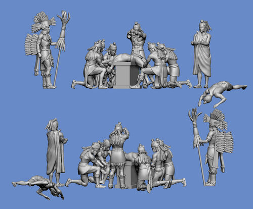 NEW! Germania-Figuren 35-MAYA-0001 Mayan - The Sacrifice Ritual I