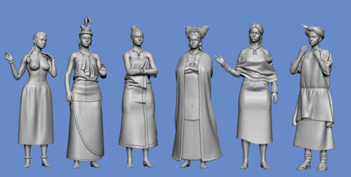 NEW! Germania-Figuren 72-MAYA-0012 Women Of The Maya During The So-Called Classic Period
