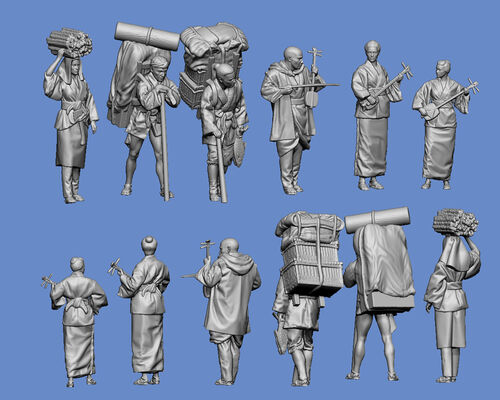 Germania-Figuren 48-5802 On The Streets Of A Japanese City During The Edo Period II