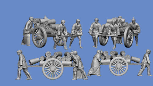 Germania-Figuren 72-5808 On The Streets Of A Japanese City During The Edo Period - Transport Of Goods