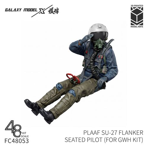 NEW! Galaxy-Model FC48053 PLAAF Su-27 Flanker Seated Pilot (for GWH Kits / 3D-Printed)